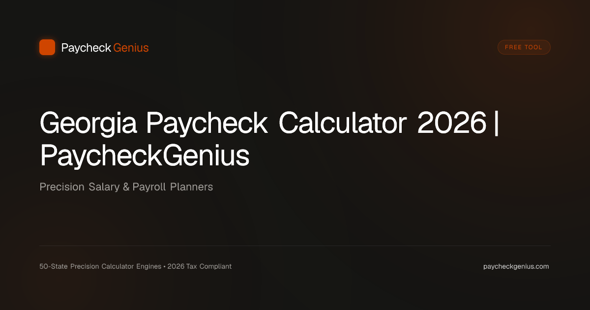 Georgia Paycheck Calculator 2026 | PaycheckGenius
